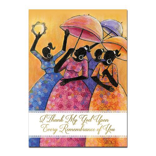 African American Thank You Card with Scripture | Philippians 1:3 — A ...