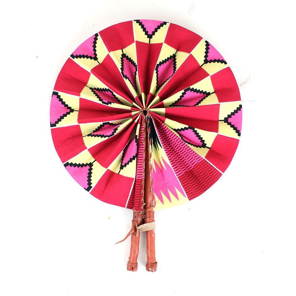 African Hand Fan – Pink Natural Design | Handmade in Ghana — A Taste Of ...