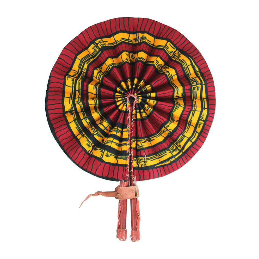 African Hand Fan – Red and Orange Royalty | Handmade in Ghana — A Taste ...