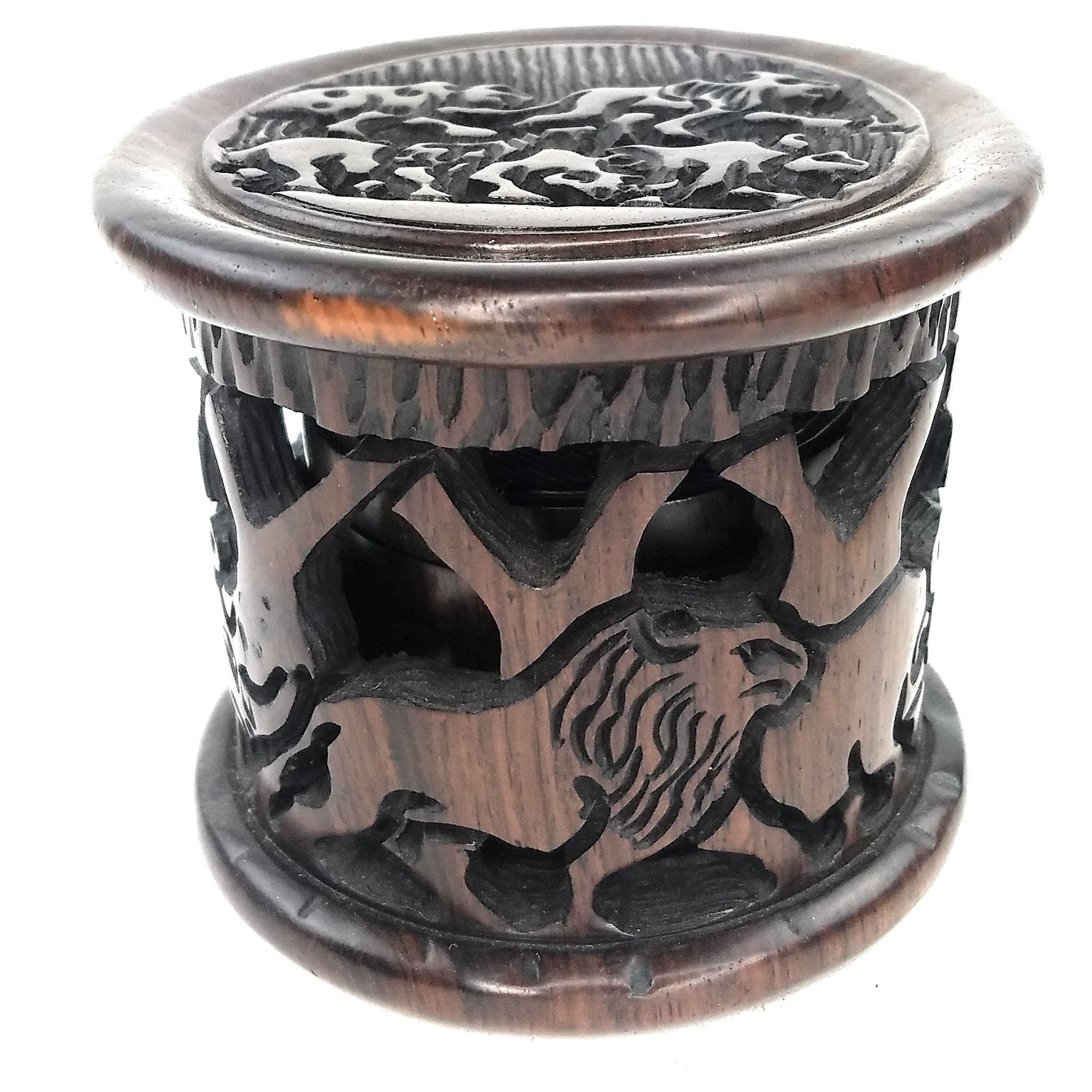 Big Five Ebony Wood Coaster Set | Handmade Safari Animal Coasters — A ...