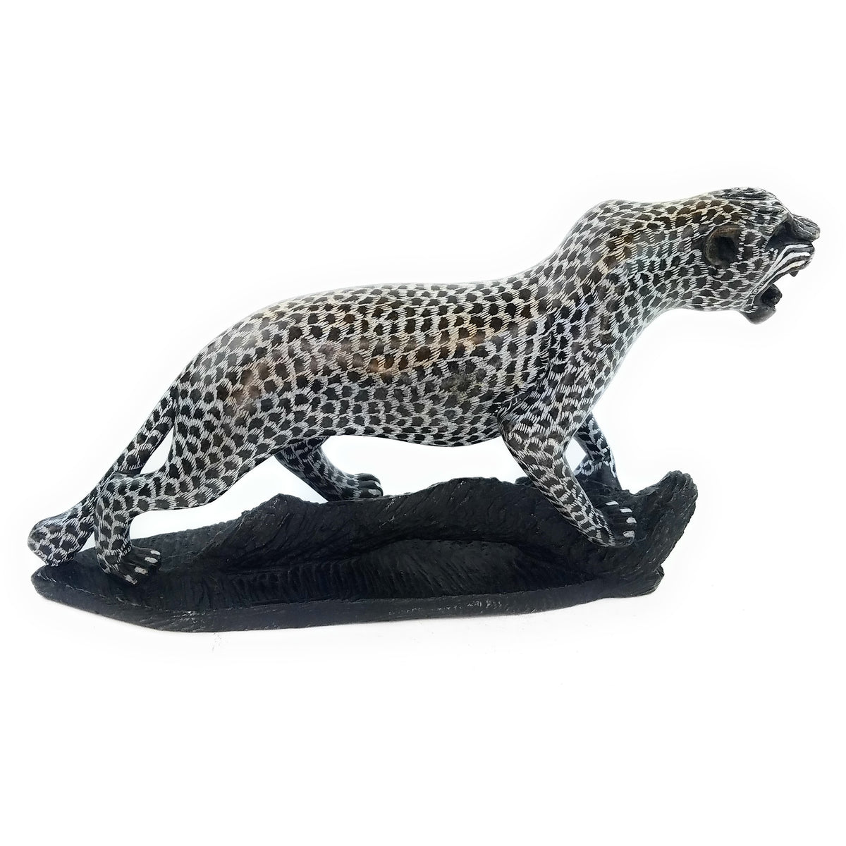 Hand-Carved African Leopard Sculpture | Zimbabwe Art — A Taste Of Africa