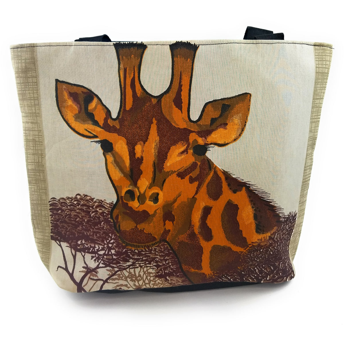 Handmade African Giraffe Tote Bag – Durable Safari Print Shoulder Bag ...